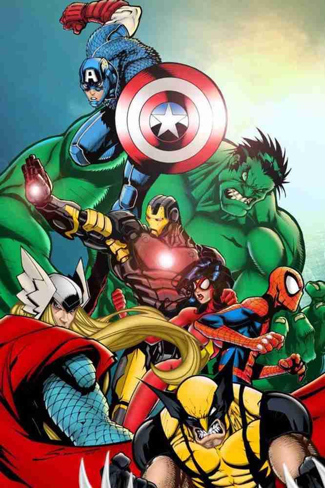 Avengers Poster Cartoon Poster For wall Decoration Poster For Kids room High Resolution 300 GSM 18x12 Paper Print Animation Cartoons posters in India Buy art film design movie music