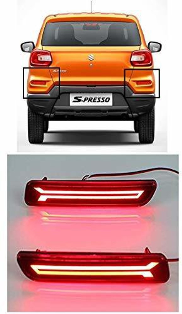 IMMUTABLE Rear Bumper LED Brake Light Matrix Running Light S PRESSO T22 Car Reflector Light Price in India Buy IMMUTABLE Rear Bumper LED Brake Light Matrix Running Light S PRESSO T22 Car Reflector Lig...