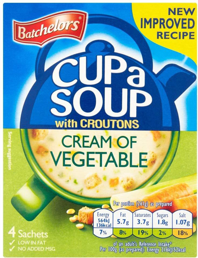 Batchelors Cup a Soup Cream Of Vegetable 122g Price in India Buy Batchelors Cup a Soup Cream Of Vegetable 122g online at Flipkart