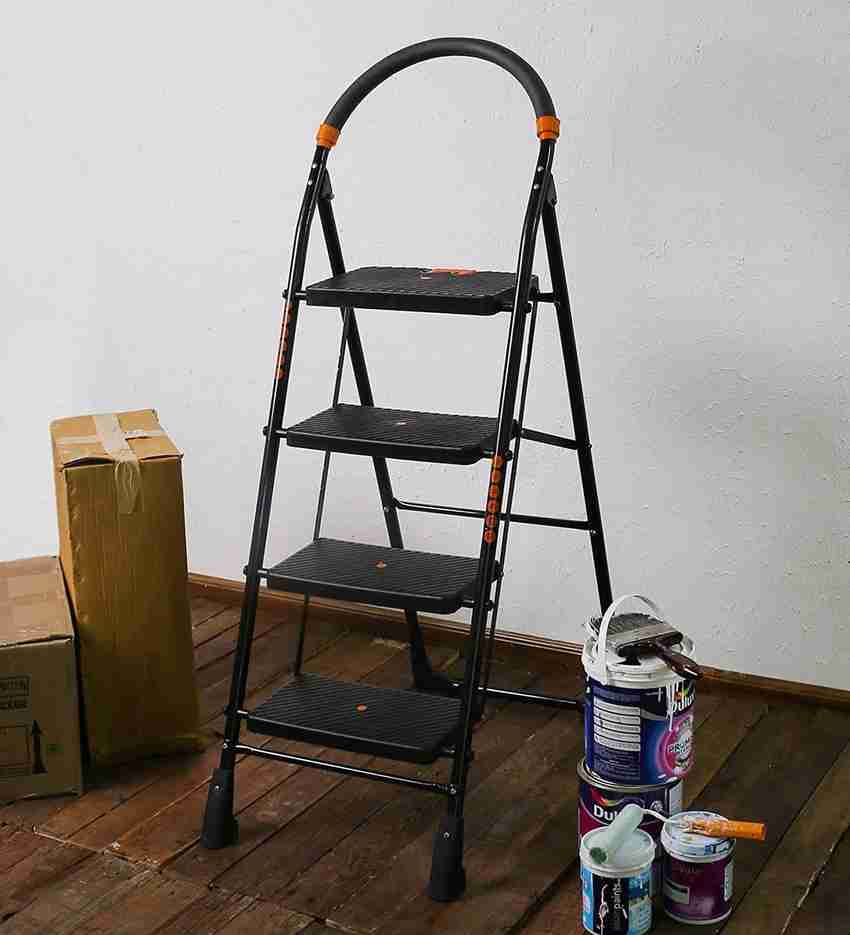 PARASNATH Black Heavy Folding Ladder With Wide Steps 4 Steps 4.1 Ft Ladder Made In India Steel Ladder Price in India Buy PARASNATH Black Heavy Folding Ladder With Wide Steps 4