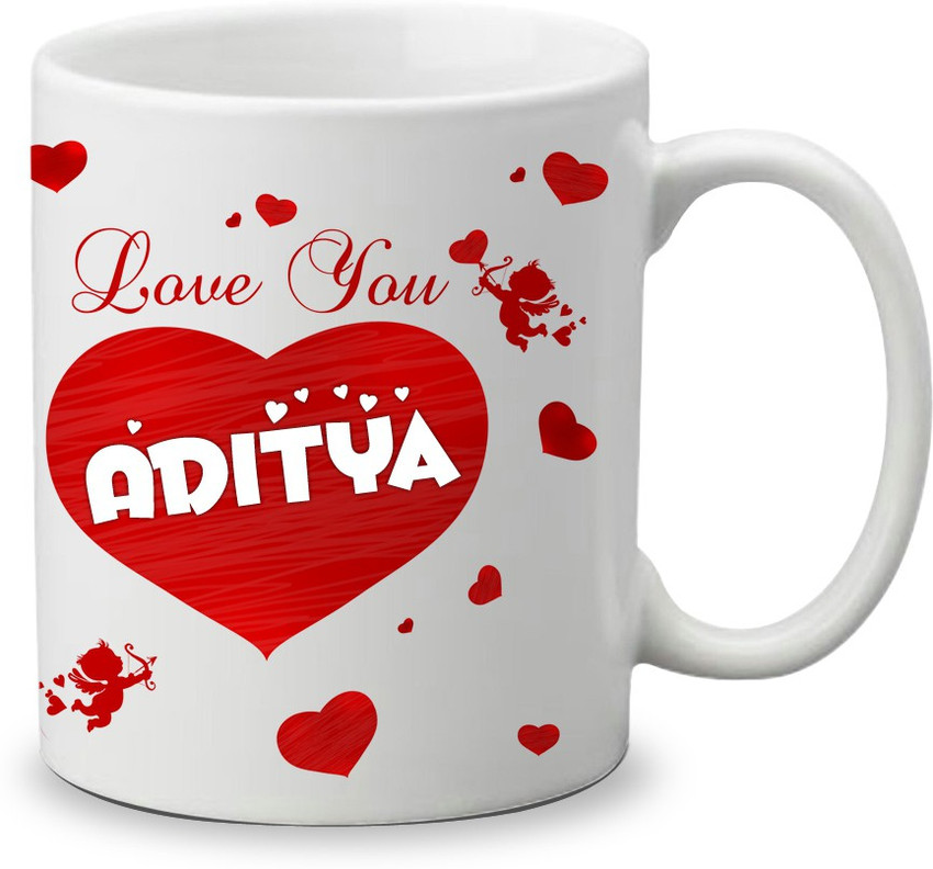 I Love U Aditya Logo