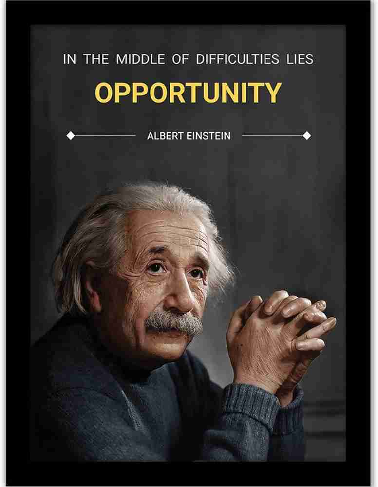 Albert Einstein Education Portrait Poster Quote Print Wall Products