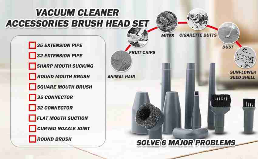 Futurekart 10 Pieces Vacuum Cleaner Attachment Accessories Nozzle Head Brush Vacuum Cleaner Nozzle Price in India Buy Futurekart 10 Pieces Vacuum Cleaner Attachment Accessories Nozzle Head Brush Vacuu...
