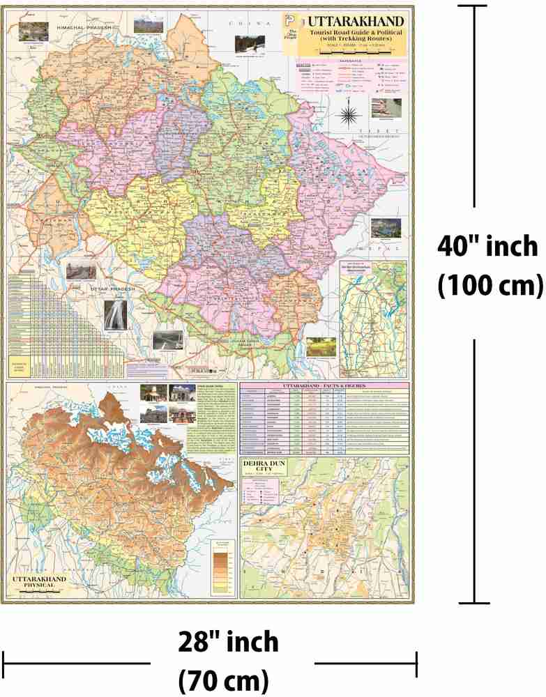 Uttarakhand Tourist Map With Distance Uttarakhand Map Hi Res Stock