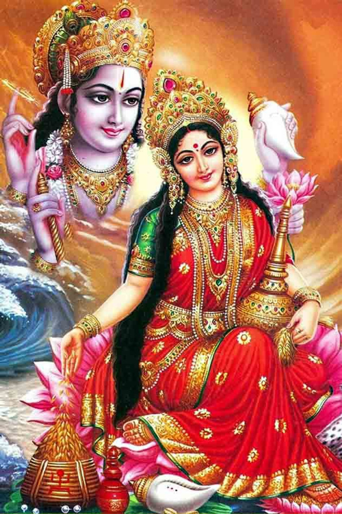 Goddess Lakshmi With Vishnu