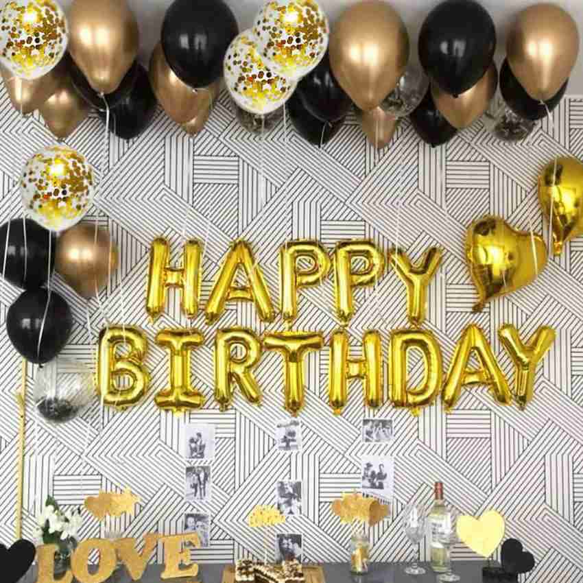 Flipkart Party Decor Corner Solid Happy Birthday Balloons Happy Birthday Foil Balloon Golden 13 LETTER Letter Balloon Letter Balloon