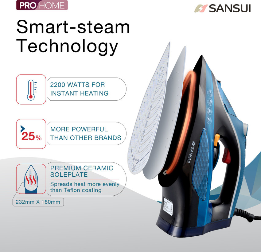 Sansui irs2200wb 2200 w steam iron store