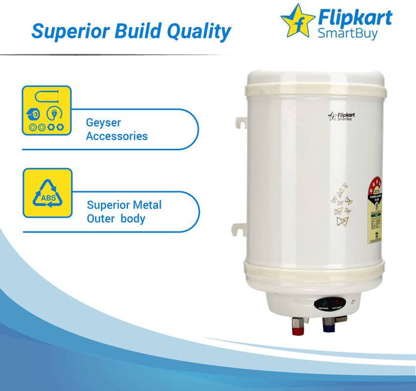 Flipkart SmartBuy 6 L Storage Water Geyser with Accessories Storm Ivory Price in India Buy Flipkart SmartBuy 6 L Storage Water Geyser with Accessories Storm Ivory online at Flipkart