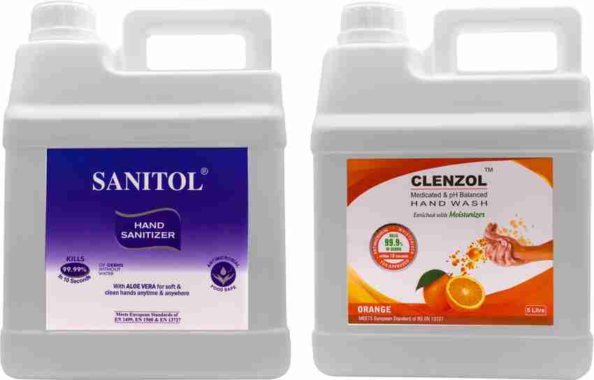 sanitol Disinfectant 5 Ltr Can Cleanzol Hand Wash 5 Ltr Can Hand Sanitizer Can Price in India Buy sanitol Disinfectant 5 Ltr Can Cleanzol Hand Wash 5 Ltr Can