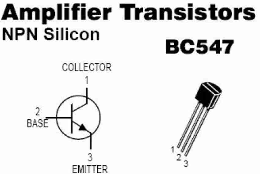BC547 TRANSISTOR BASIC KNOWLEDGE PINOUT APPLICATION, 42% OFF