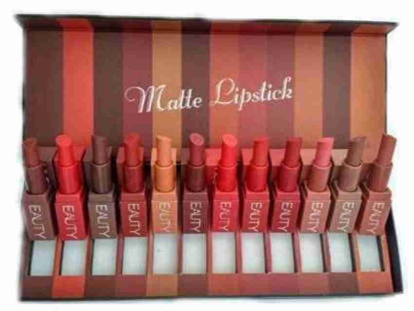 Marie Huda Hot Lips Matte Lipstick Set Of 12 Price in India Buy Marie Huda Hot Lips Matte Lipstick Set Of 12 Online In India Reviews Ratings Features Flipkart
