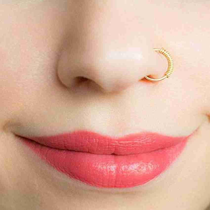 Cute Hoop Nose Piercing