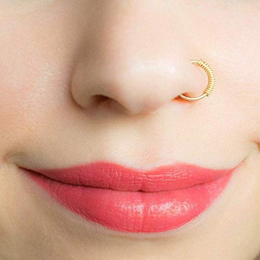 Cute Hoop Nose Piercing