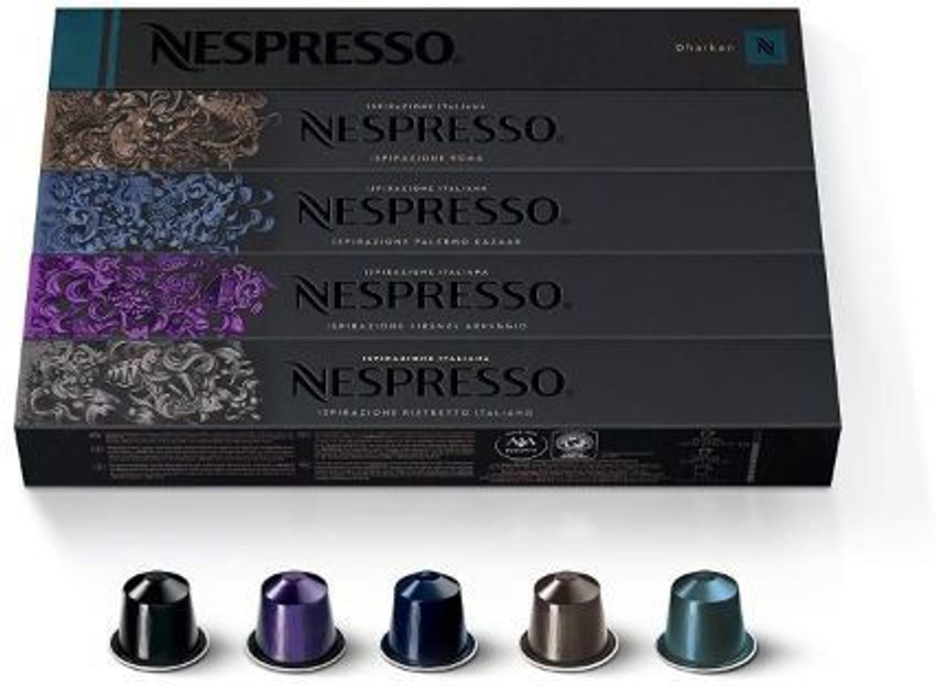 Nespresso Sleeve Kazaar Dharkan Ristretto Arpeggio and Roma Assortment Combo Roast Ground Coffee Price in India Buy Nespresso Sleeve Kazaar Dharkan Ristretto Arpeggio and Roma Assortment Combo Roast G...
