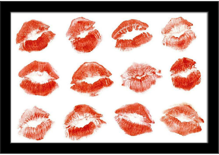 Lipstick Print On Paper
