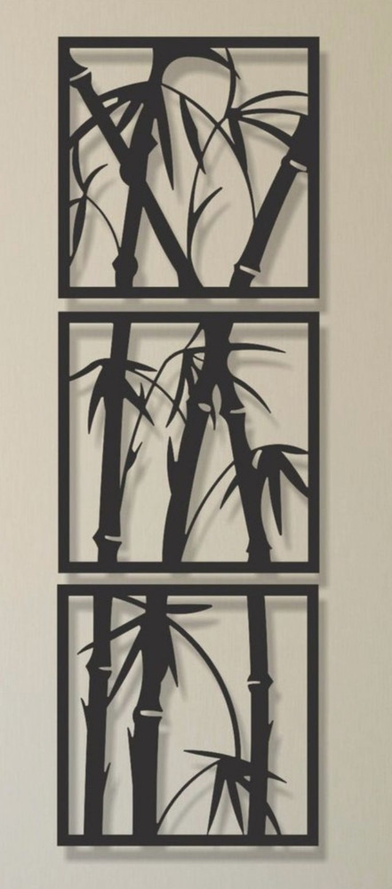 Bamboo Metal Wall Art