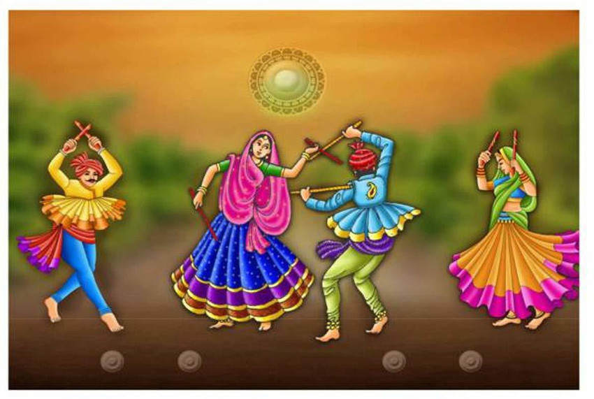 Garba Dance Drawing