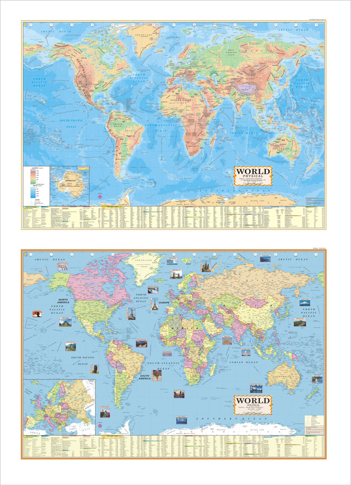 Large World Political Map World Wall Map