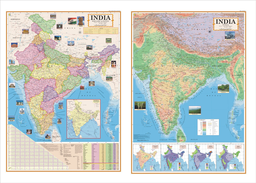 Here Is A Physical Map Of India India Map Political