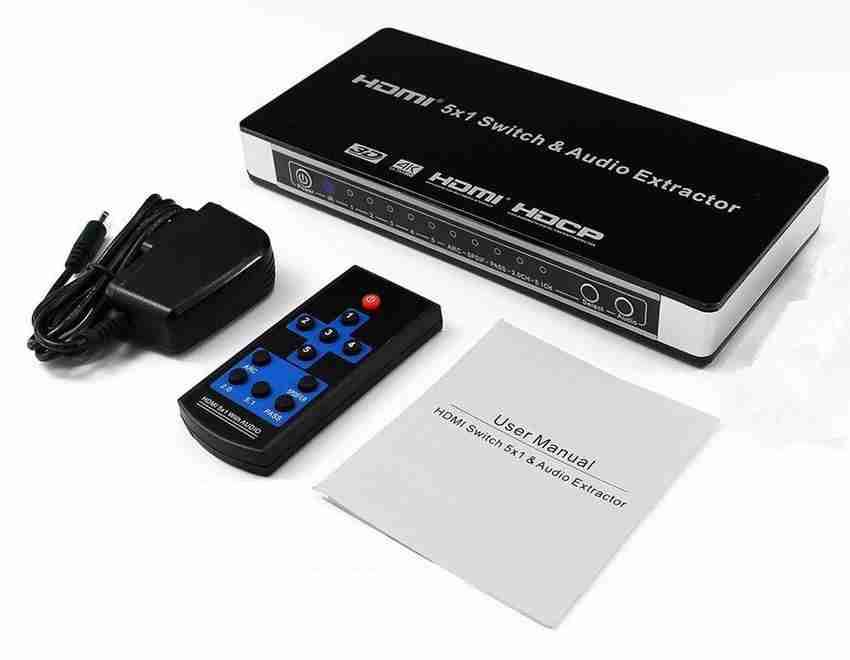 Univivi HDMI Switch 4K Ports HDMI Splitter With Remote, 52% OFF