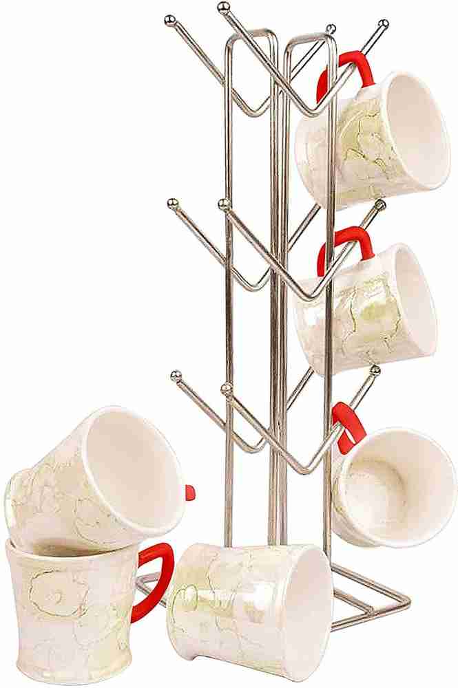 Daaduji Cup Kitchen Rack Steel Creation Steel Coffee Cup Holder Tea Cup Stand Mug Holder Stand