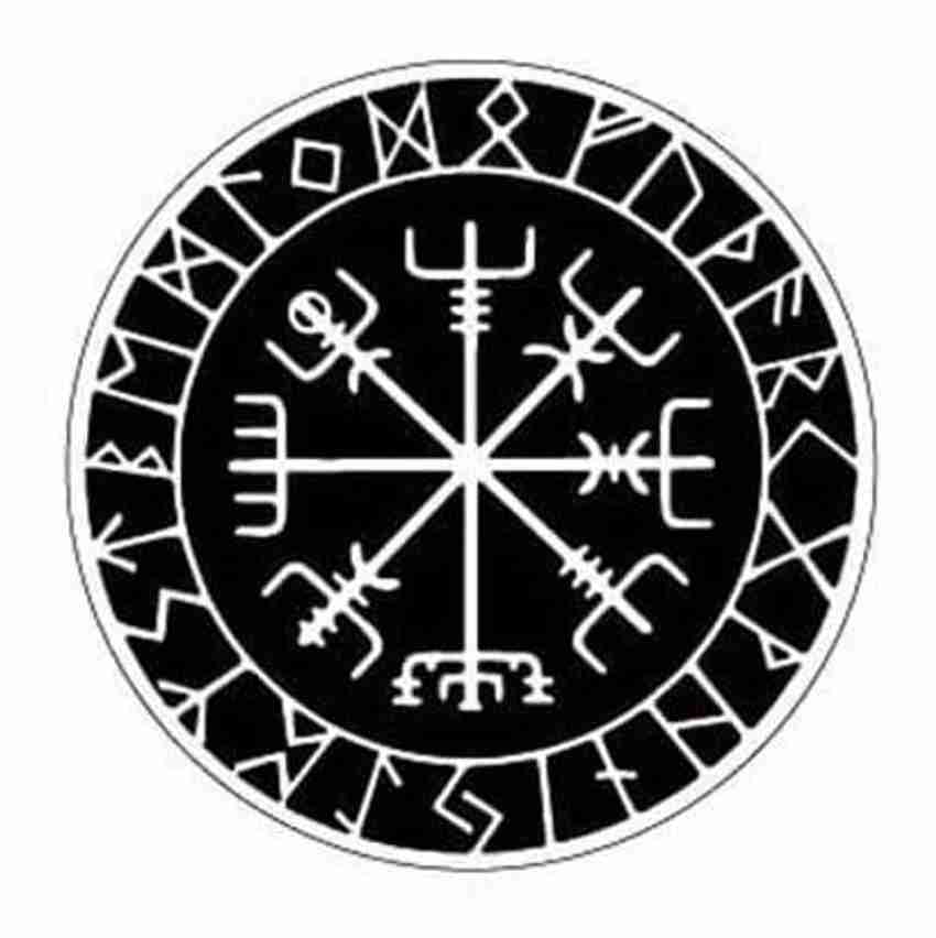 Aegishjalmur Rune Wheel Norse Rune Shield, "Aegishjalmur" Helm Of Awe