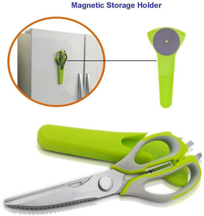 TFH TREASURE FOR HOME Scissor for Vegetable Cutter Multipurpose 8 in 1 Scissor for nut Cracker Screwdriver Bottle Opener Fruits Peeler Hard Substance Cutter Steel All Purpose Scissor Steel All Purpose...