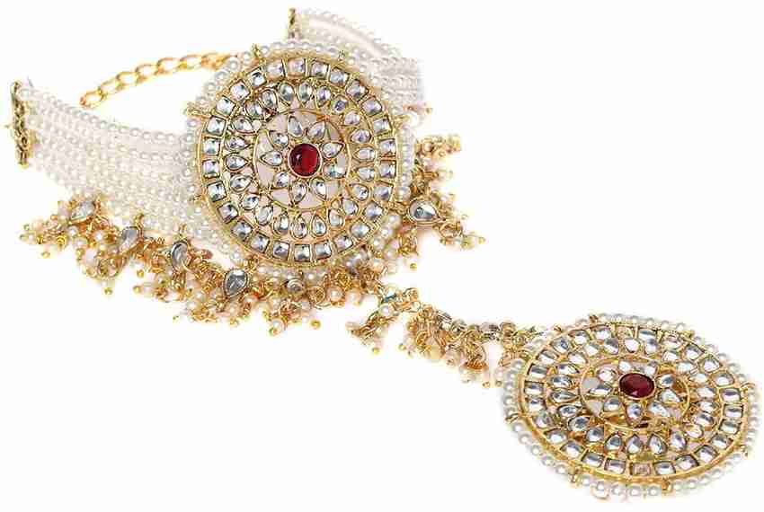 ZAVERI PEARLS Stone Gold plated Ring Bracelet Price in India Buy ZAVERI PEARLS Stone Gold plated Ring Bracelet Online at Best Prices in India Flipkart