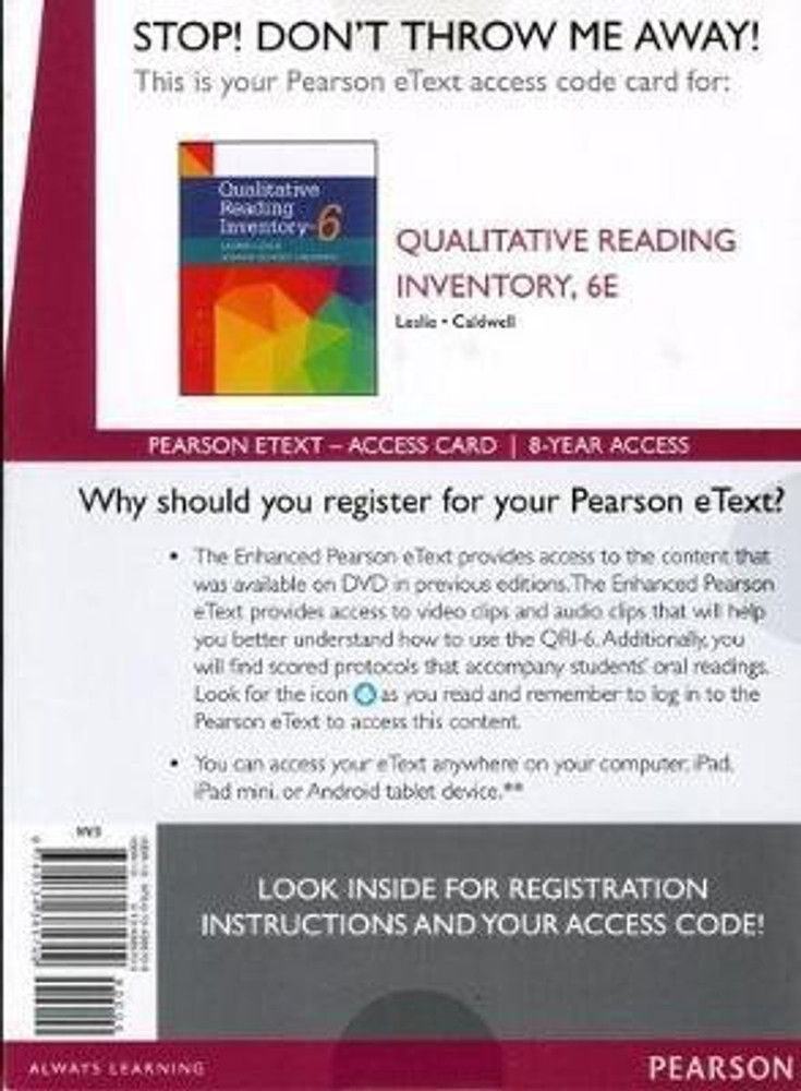 Qualitative Reading Inventory Qualitative Reading Inventory