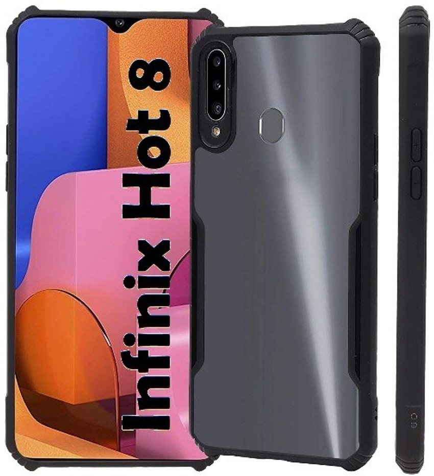 VAPRIF Back Cover for Infinix Hot 8 Transparent Hybrid Hard PC Back TPU Bumper VAPRIF Flipkart