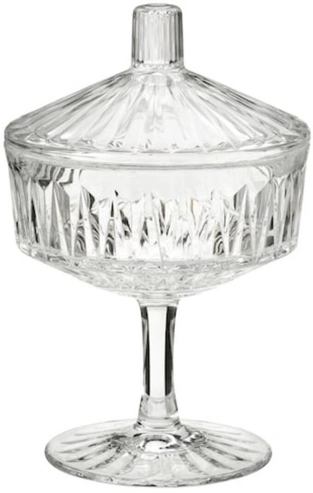 Glass bowl with lid store