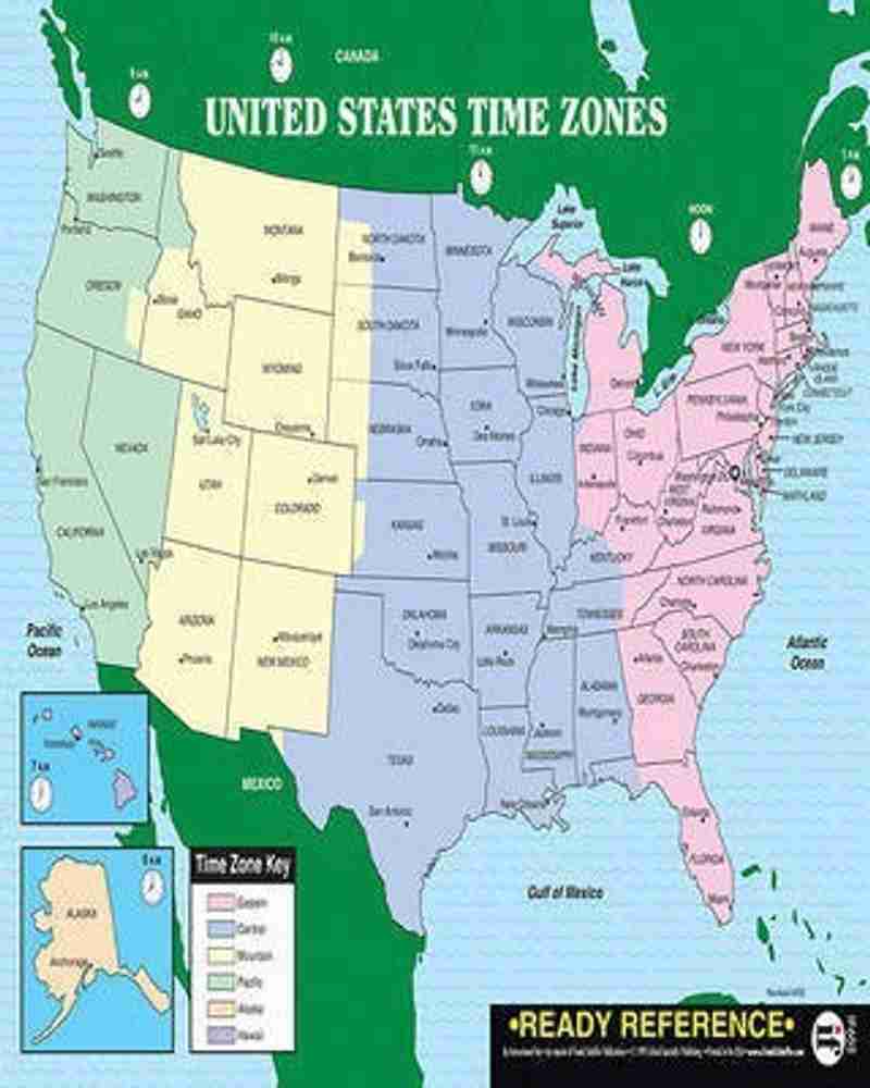 Time Zone Map Of The United States Nations Online