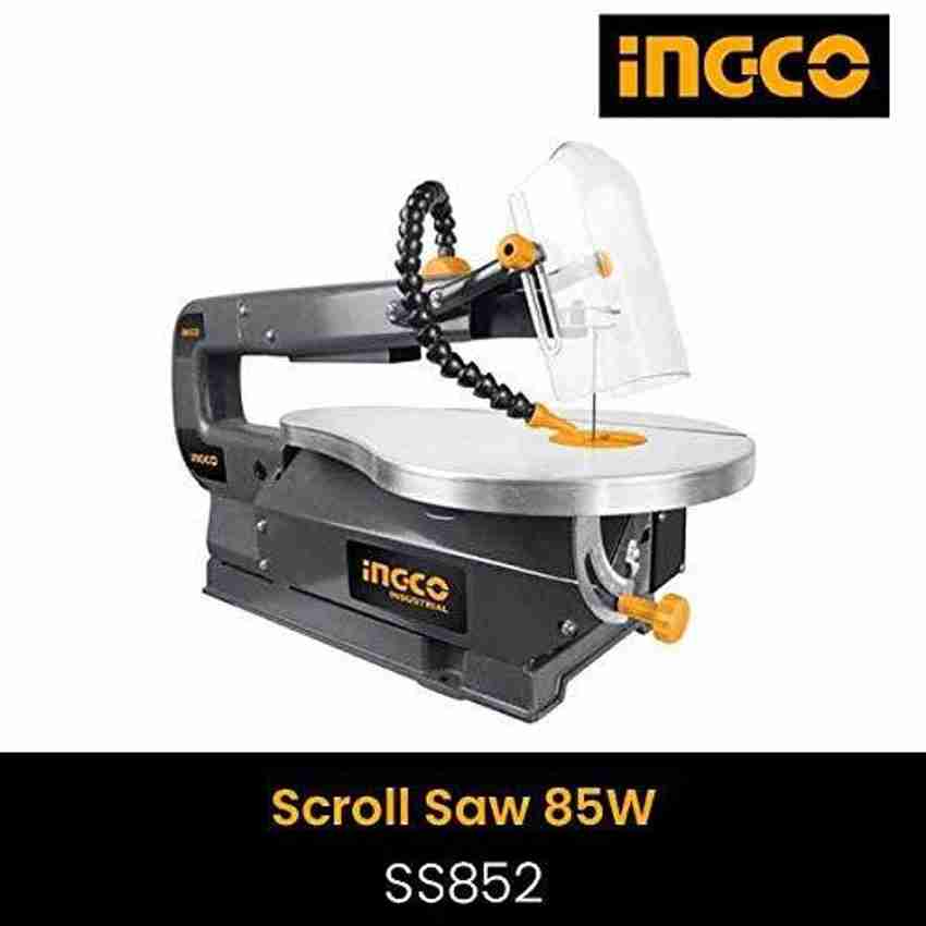 Homdum scroll saw machine for wood cutting ingco 85W Adjustable steel Table 0 45 Degrees with Dust Blowing System for Wood Plastics and Non Ferrous Metal Manual Cutter Price in India Buy Homdum scroll...
