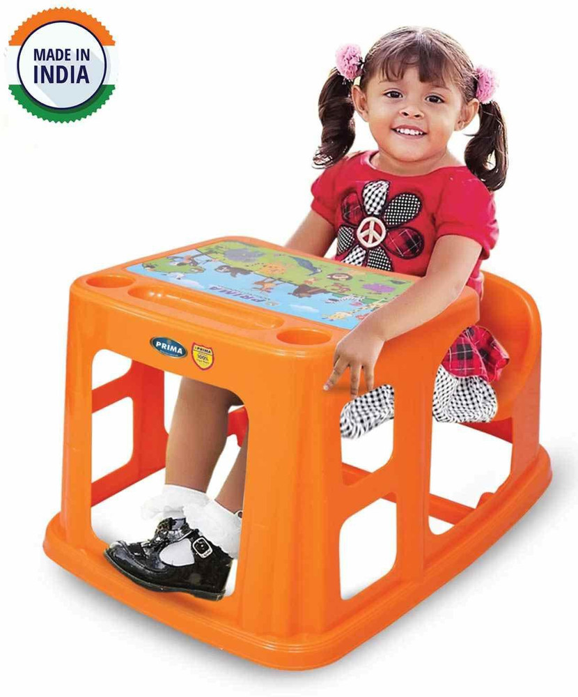 PRIMA Prima Junior and Senior Kids Study Table Play Desk Plastic Chair with Cup Holder from 1 10 Years Age Kids Orange Color Plastic Desk Chair Price in India Buy PRIMA Prima Junior and Senior Kids St...