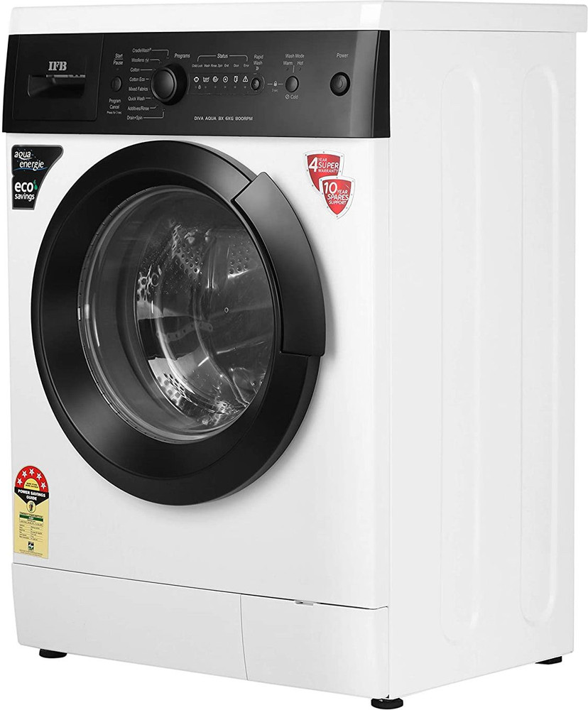 IFB 6 kg with Wi Fi Enabled Fully Automatic Front Load Washing Machine with In built Heater White Price in India Buy IFB 6 kg with Wi Fi Enabled Fully Automatic Front Load Washing