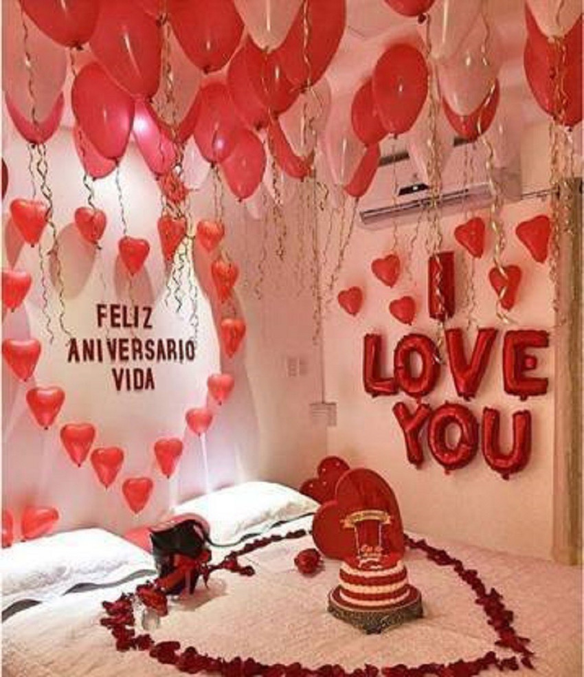 Rainy Decor I LOVE YOU Foil Balloon 25 Red heart shape balloon 50 Red white Balloons Price in India Buy Rainy Decor I LOVE YOU Foil Balloon 25 Red heart shape