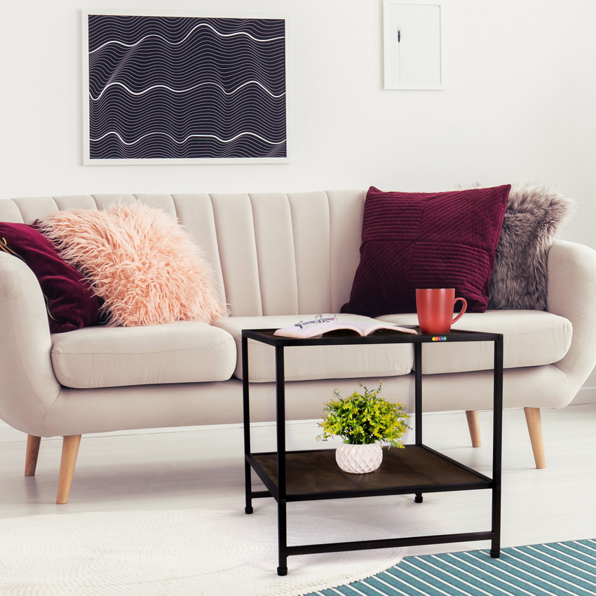 Livzing Centre Table Teapoy Coffee Table Tea Table Cosy Table with MDF Wood and Metal Frame for Bedside Living Room Balcony Kitchen Engineered Wood Coffee Table Price in India Buy Livzing