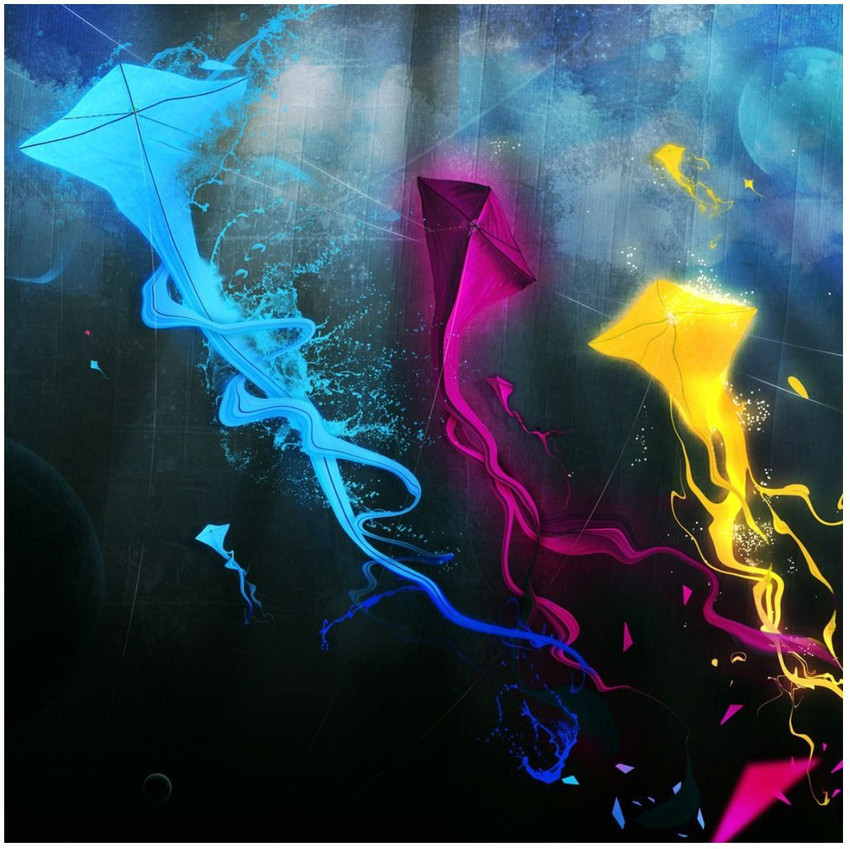 Abstract Kite Painting