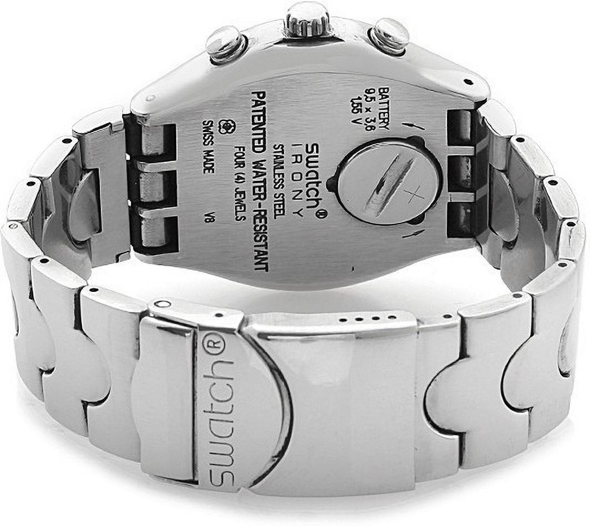 Swatch Irony Stainless Steel Patented Water Resistant Four 4 Jewels