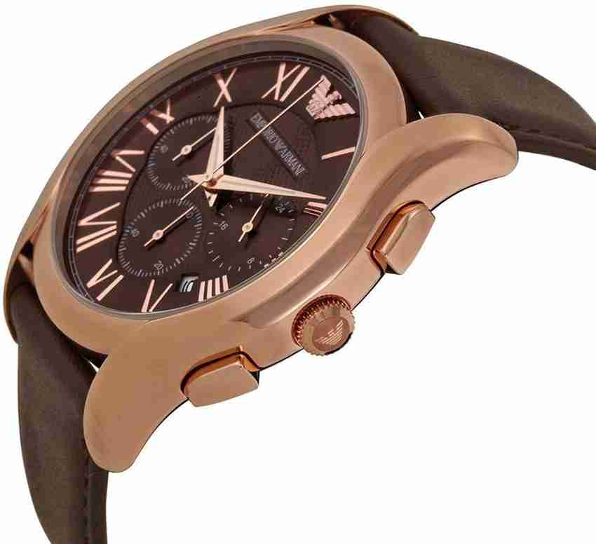 Watch Emporio Armani Burgundy In Steel 30718370, 45% OFF