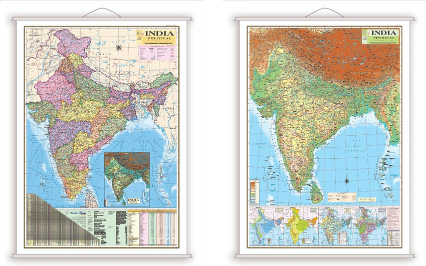 Here Is A Physical Map Of India India Map Political