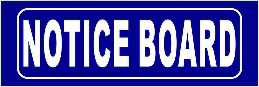 Notice Sign Board
