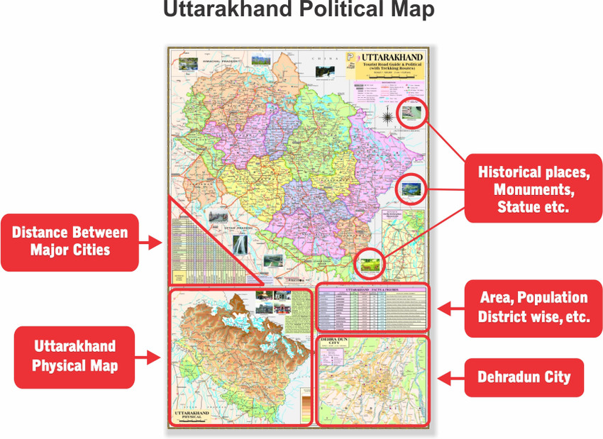 Uttarakhand Political Map Political Map Of Uttarakhand Guide