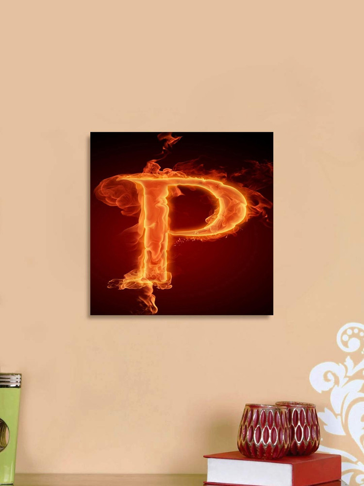 P Alphabet In Fire