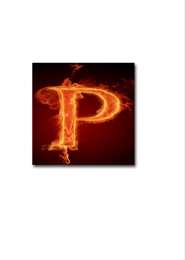 P Alphabet In Fire