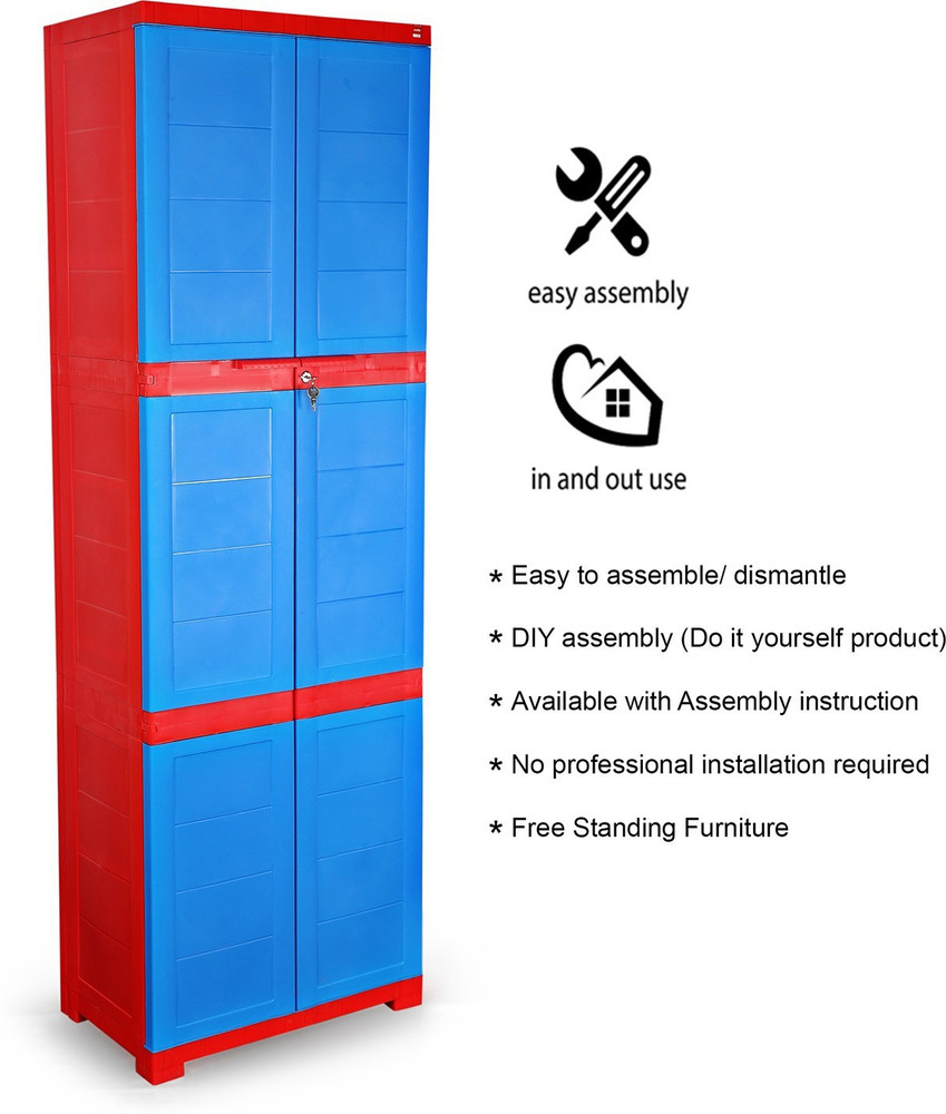 Plastic cupboard with lock store