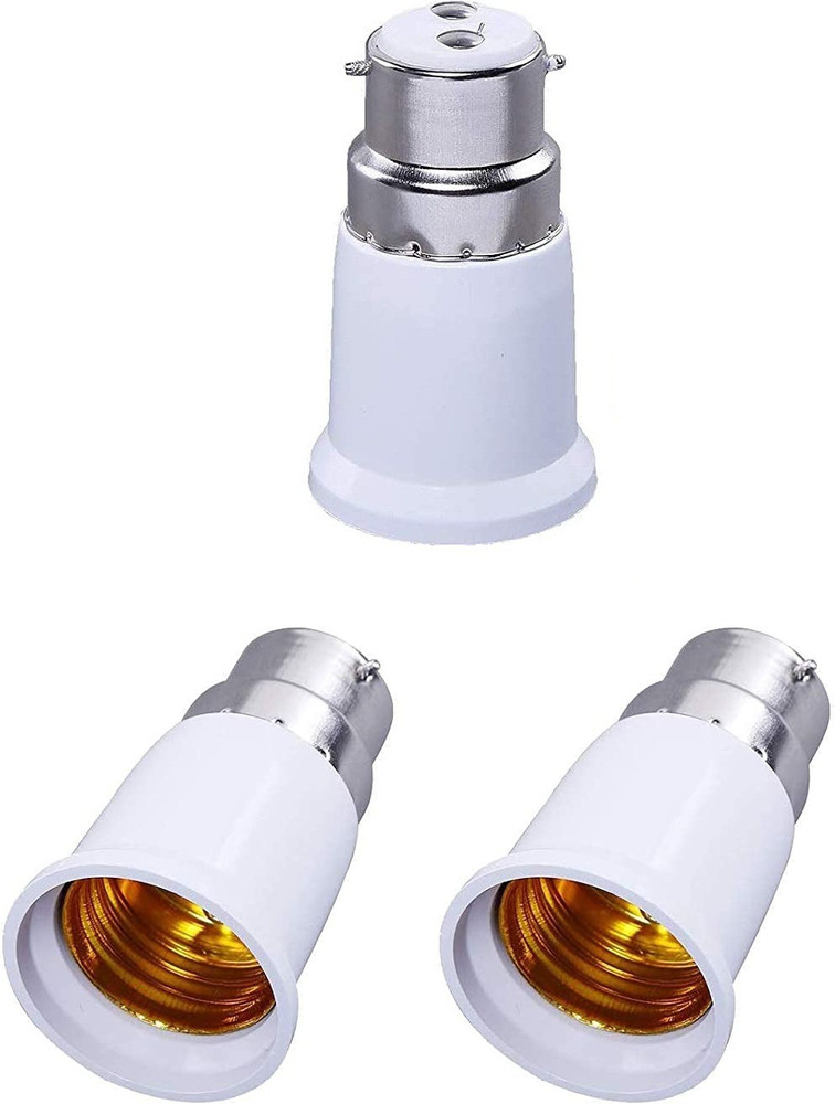 Readytech E27 to B22 Screw Base Socket Lamp Holder and Light Bulb Adapter White Pack of 3 Pieces Plastic Light Socket Price in India Buy Readytech E27 to B22 Screw Base