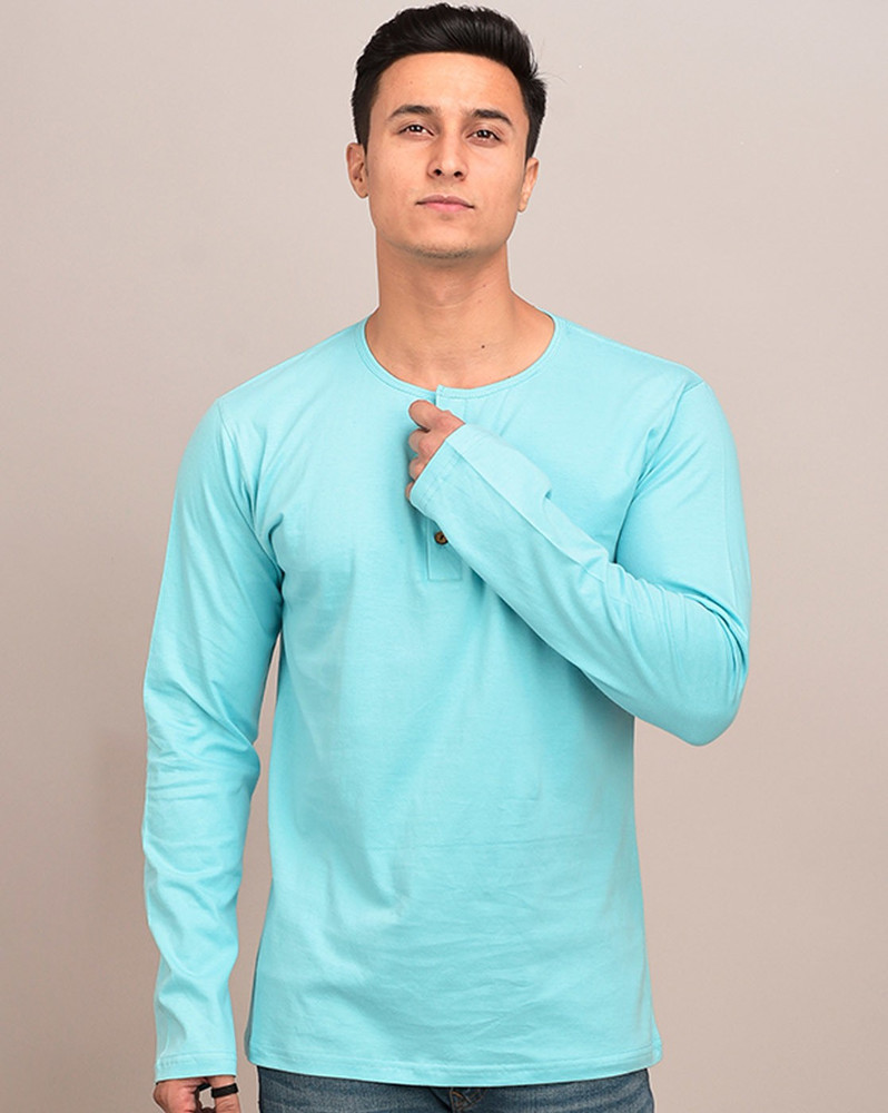 FERANOID Solid Men Henley Neck Blue T Shirt Buy FERANOID Solid Men Henley Neck Blue T Shirt Online at Best Prices in India Flipkart