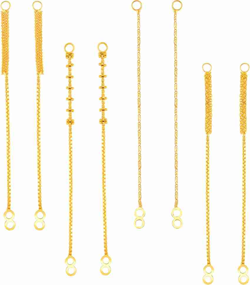 Diamond Gold Chain Dangle Earrings