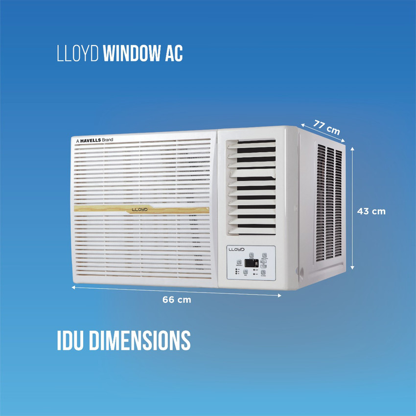 Lloyd window ac 1.5 ton size store